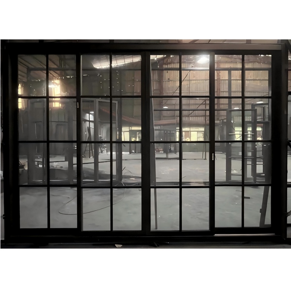 Steel French 8-Lite Middle Opening Square Sliding Patio Door