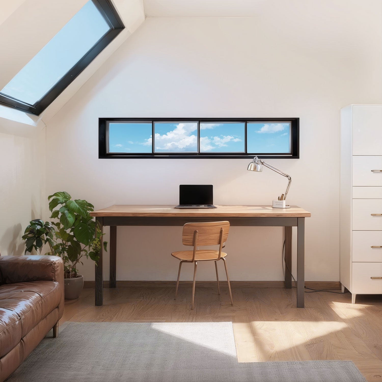 IRON DOOR 144x24in 4-Lite Window Square, Low-E - Double-pane Glass ...